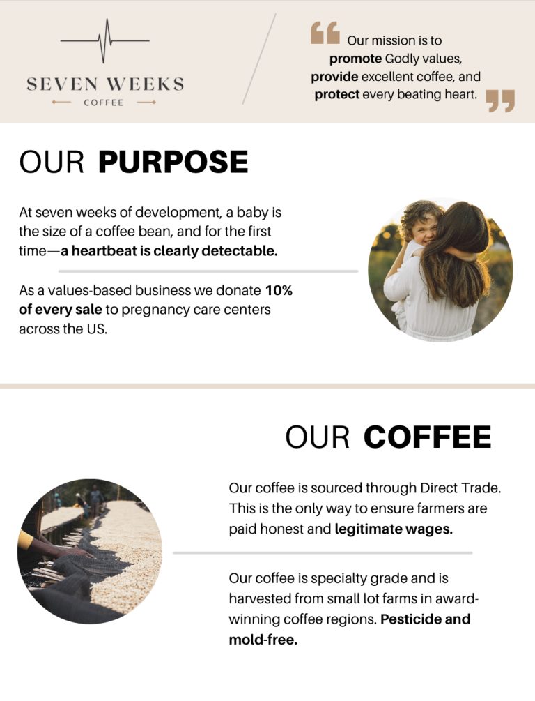 Seven Weeks Coffee - Cecil Pregnancy Center